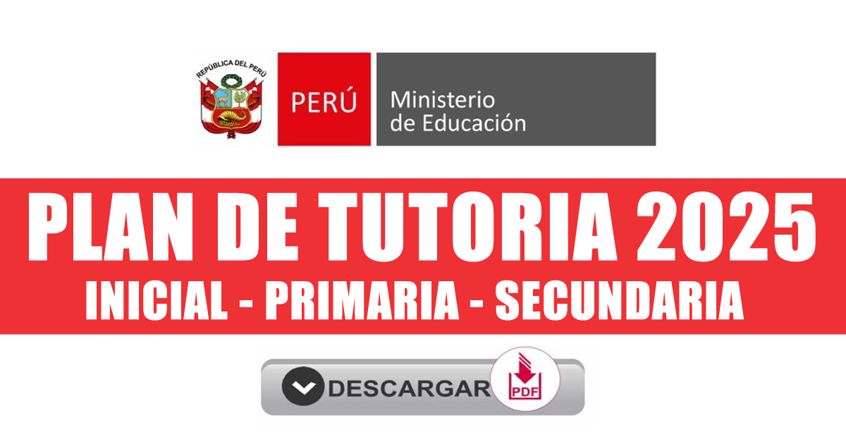 Guías de Tutoría 2025 – Inicial, Primaria, Secundaria – El Profe Virtual